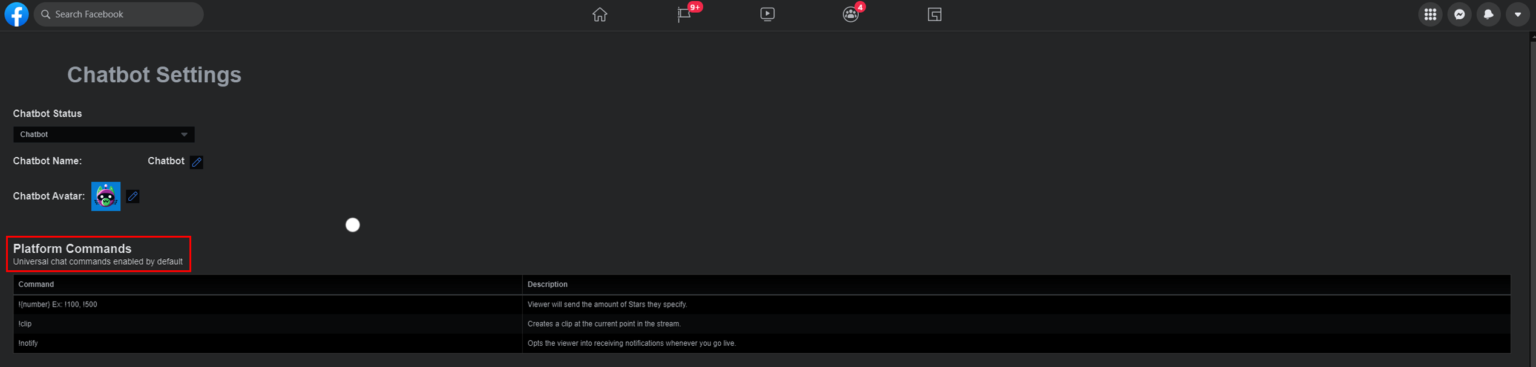 How to create Chat Commands on Facebook Gaming | goto.game